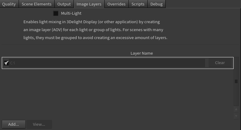 Image Layers (AOVs) - 3DELIGHT | HOUDINI - 3DL Docs