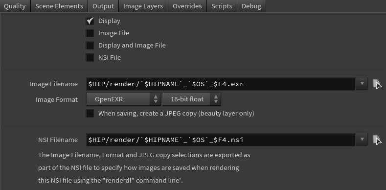 Output - 3DELIGHT | HOUDINI - 3DL Docs